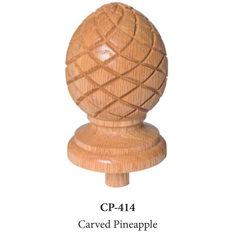 CP-414 Carved Pineapple Newel Post Finial | USA-Made Stair Parts by StepUP – StepUP Stair Parts