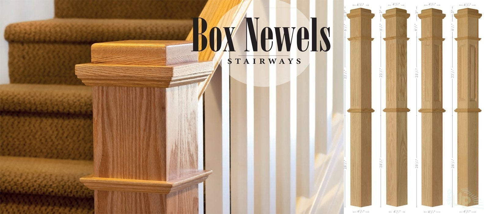 Box Newel Posts from Contemporary Transitional & Traditional Designs ...