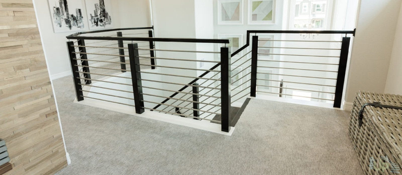 Modern Metal Horizontal Bar Railings – StepUP Stair Parts