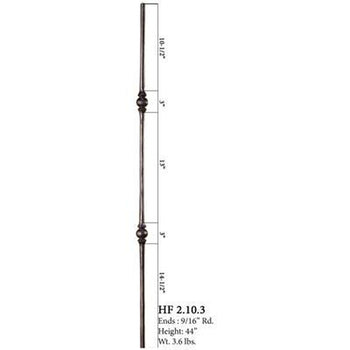 Tuscan Round Forged Iron Balustrade – StepUP Stair Parts