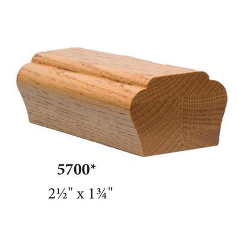 5750 Left Hand 2 Riser 1/4 Turn Gooseneck Handrail Fitting | USA-Made ...