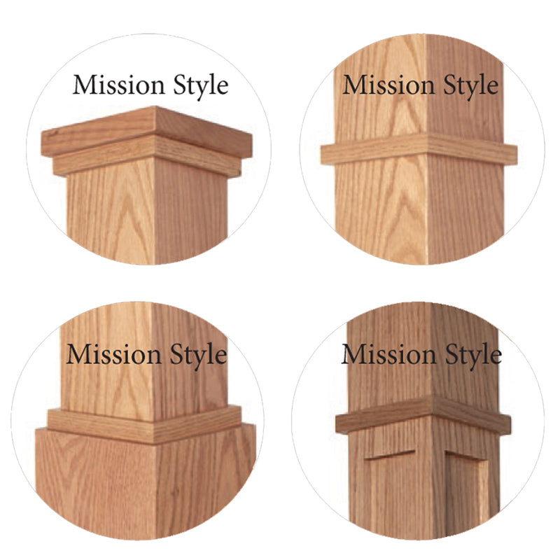 MFP-4075 Mission Contemporary Flat Panel Box Newel Post | USA-Made ...