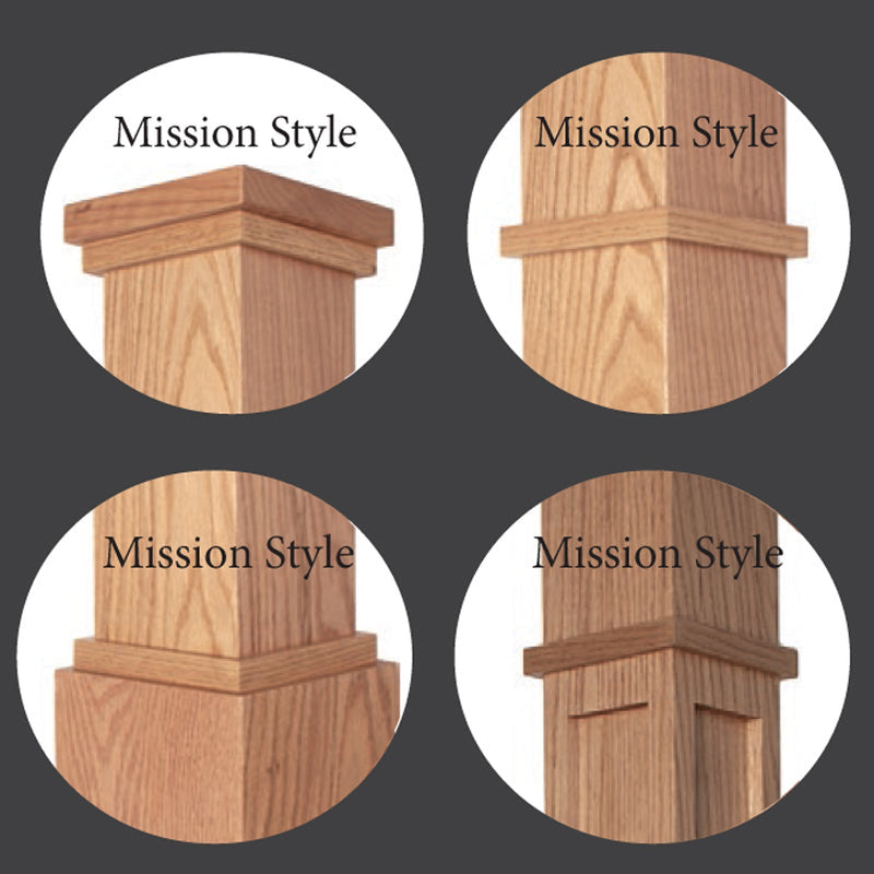 MFP-4375 Mission Contemporary Flat Panel Box Newel Post | USA-Made ...